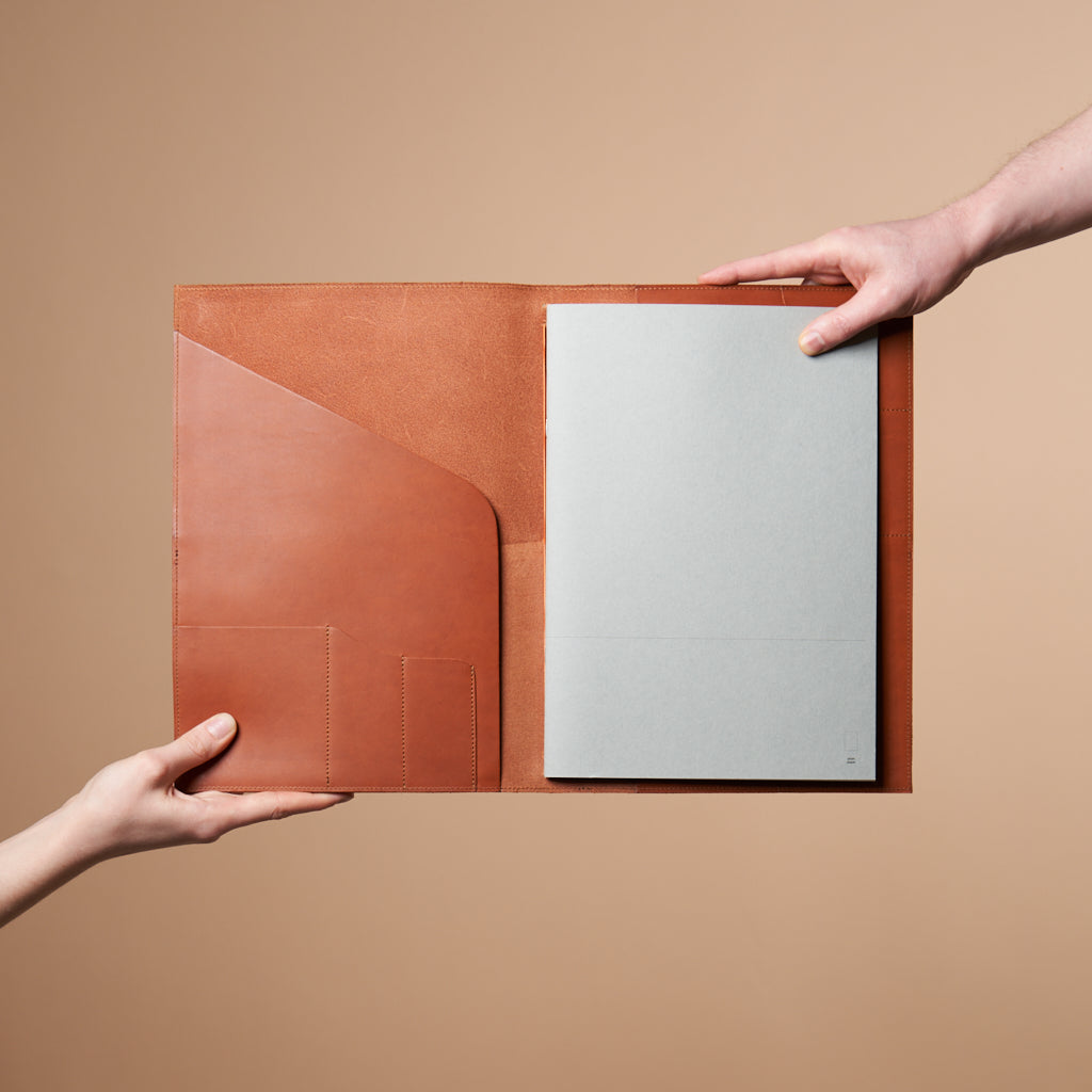 leather notepad a4